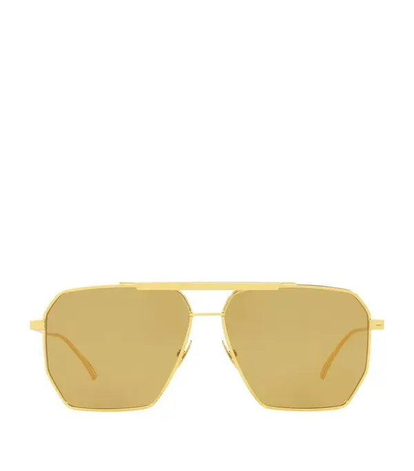 Bottega Veneta Metal Sunglasses - Gold