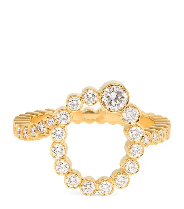 Sophie Bille Brahe Yellow And Diamond Ensemble ‘o’ Ring - Gold