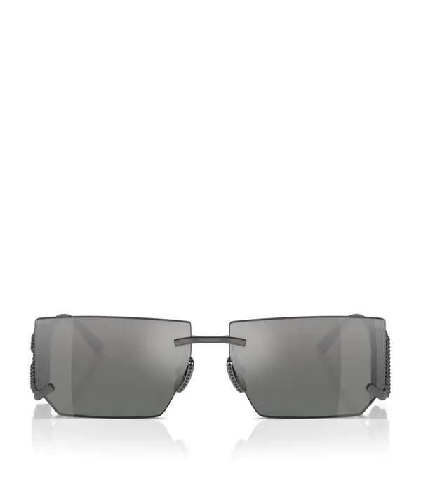 Dolce & Gabbana Gradient Mirrored Sunglasses - Black