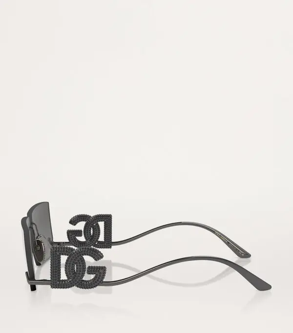 Dolce & Gabbana Gradient Mirrored Sunglasses - Black