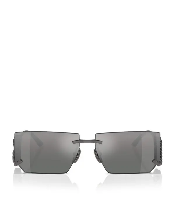 Dolce & Gabbana Gradient Mirrored Sunglasses - Black