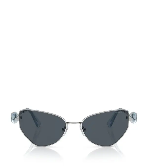 SWAROVSKI Metal Sk7003 Cat Eye Sunglasses - Silver