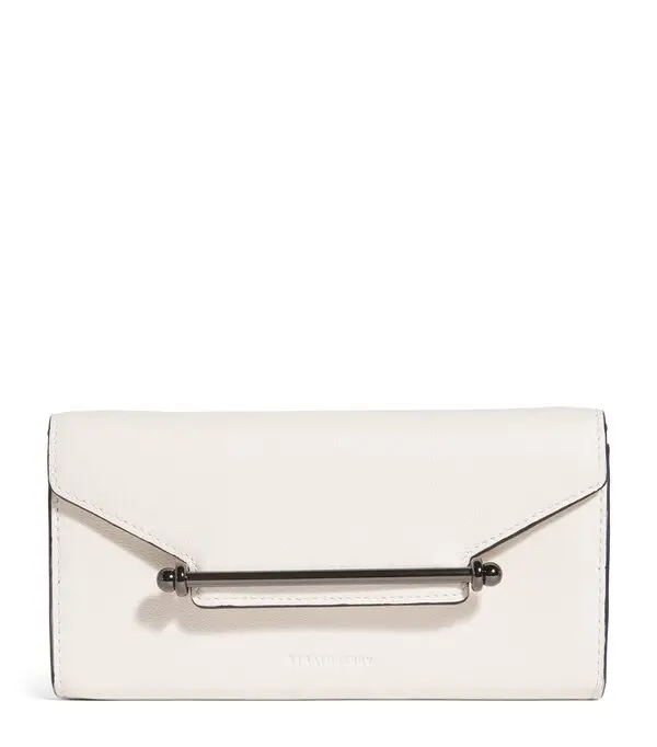 Strathberry Leather Multrees Chain Wallet - White