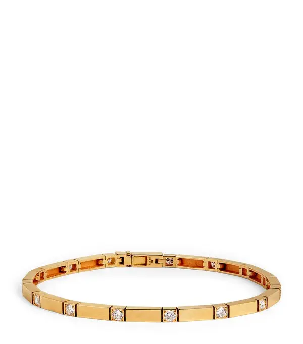 AZLEE Diamond Bar Bracelet - Gold