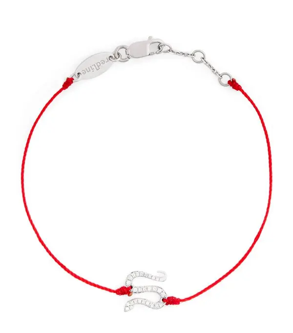 REDLINE Diamond And Gold Snake String Bracelet - White