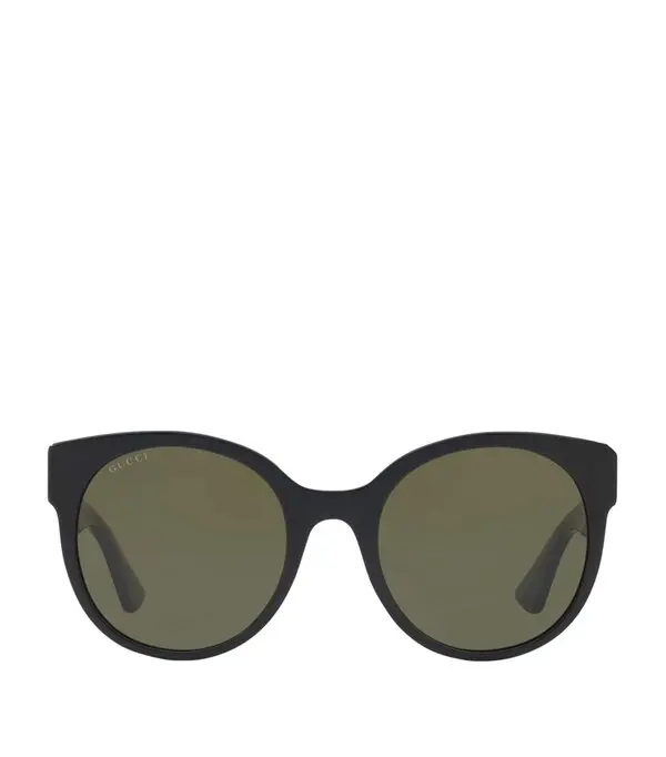 Gucci Round Cat Eye Sunglasses - Black