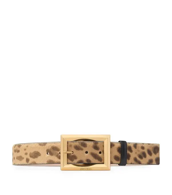JIMMY CHOO Leather Arlie Belt - Gold