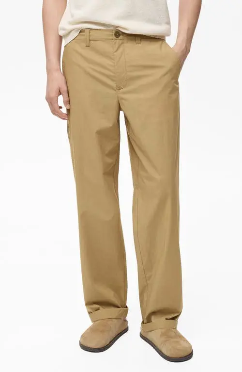 Mango Straight Leg Cotton Pants