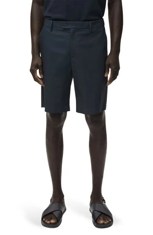 Mango Cotton Bermuda Shorts - Navy