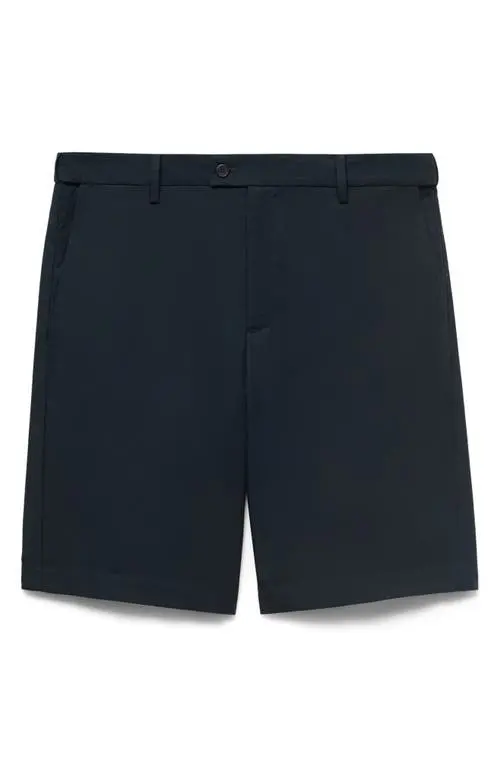 Mango Cotton Bermuda Shorts - Navy