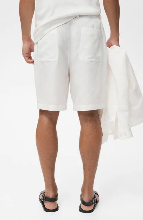 Mango Slim Fit Lyocell & Linen Bermuda Shorts