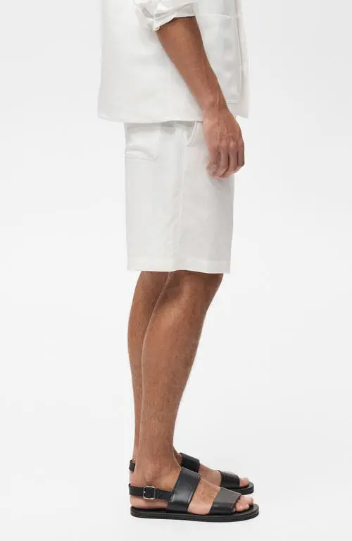 Mango Slim Fit Lyocell & Linen Bermuda Shorts