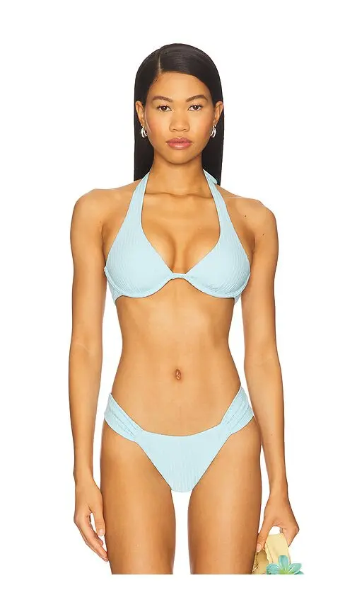 L*Space Eco Ocean Rib Isa Bikini Top - Tourmaline