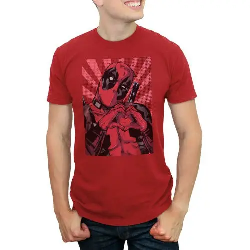 MARVEL Deadpool Deadpool Heart You Graphic T-shirt - Red