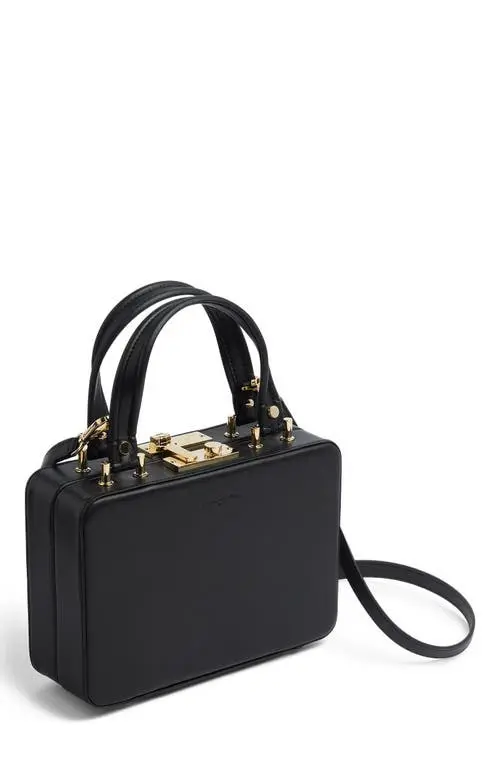 GIANVITO ROSSI Valì Top Handle Bag - Black Leather