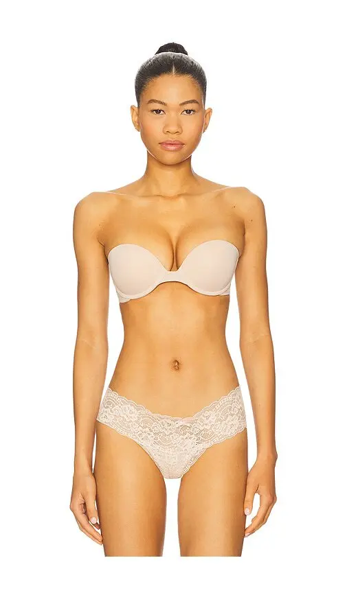 SKARLETT BLUE Breathless Strapless Plunge Bra In Nude - Cashmere