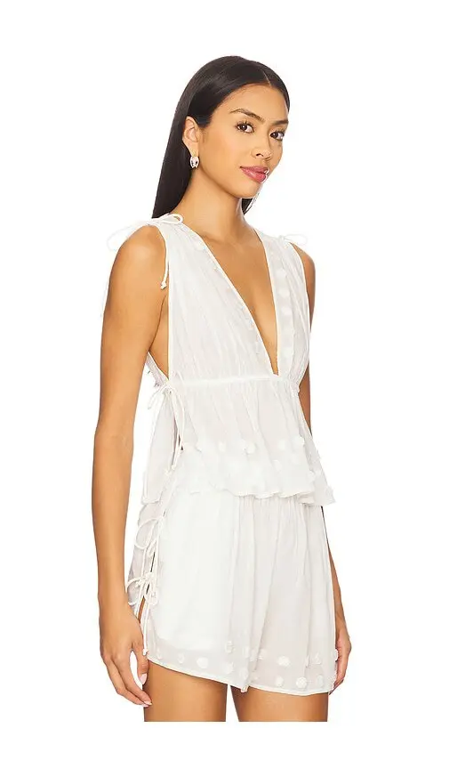 Ulla Johnson Anya Plunge V Neck Top Coverup