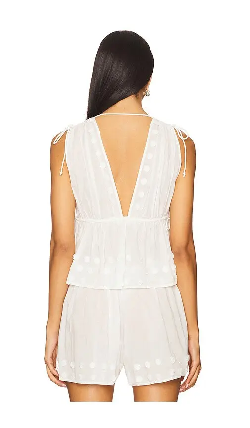 Ulla Johnson Anya Plunge V Neck Top Coverup