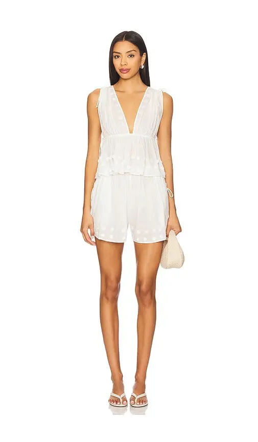 Ulla Johnson Anya Plunge V Neck Top Coverup