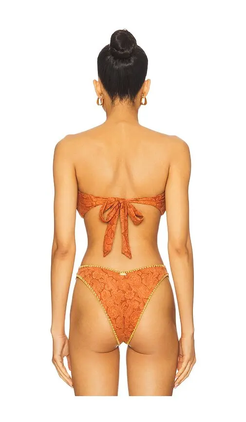 Luli Fama Luxe Stitch Free Form Removable Bandeau Bikini Top