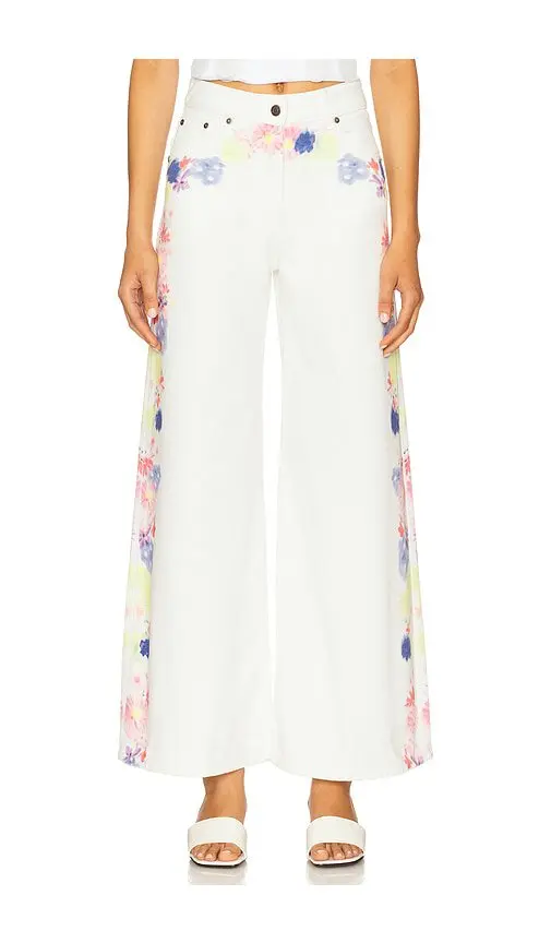 MSGM Printed Wide Leg Pants