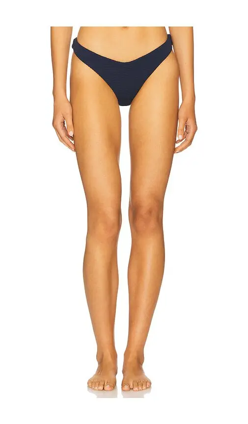 Devon Windsor Gene Bikini Bottom - Textured Navy