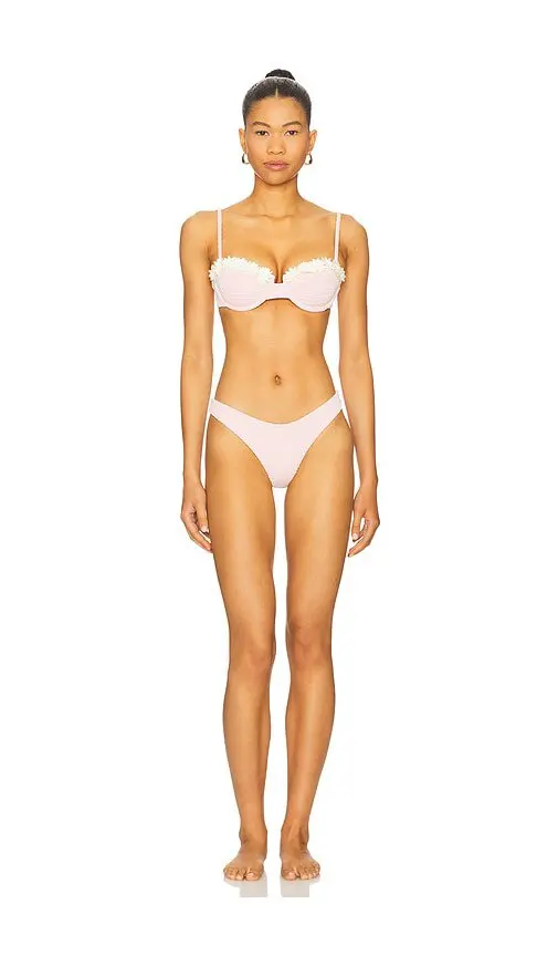 Devon Windsor Gene Bikini Bottom - Textured Pink