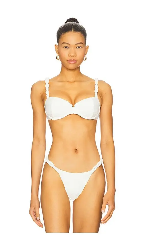 VIX PAULA HERMANNY Leanne Nissi Bikini Top - Savyon White