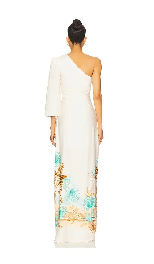 PatBO Bananeira Tropical One Shoulder Maxi Dress