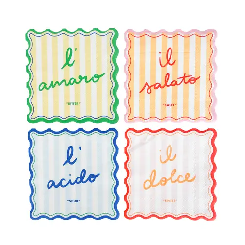 JOLLITY & CO Le Dinner Cocktail Napkins - Assorted Pre-pack