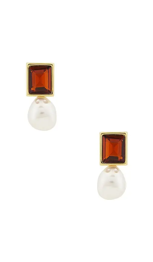 Lele Sadoughi Aegean Pearl Drop Earrings - Topaz