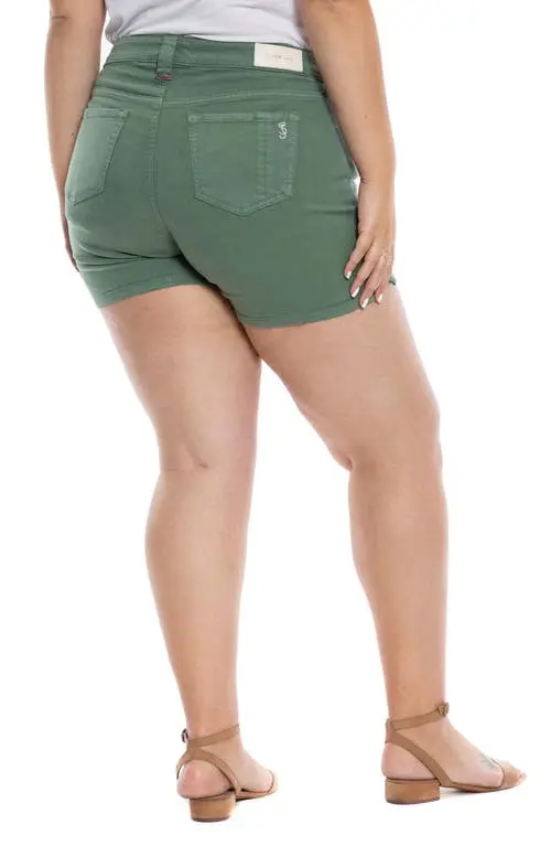 SLINK JEANS High-waisted Denim Shorts - Myrtle