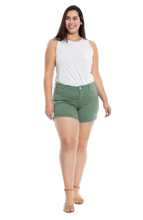 SLINK JEANS High-waisted Denim Shorts - Myrtle