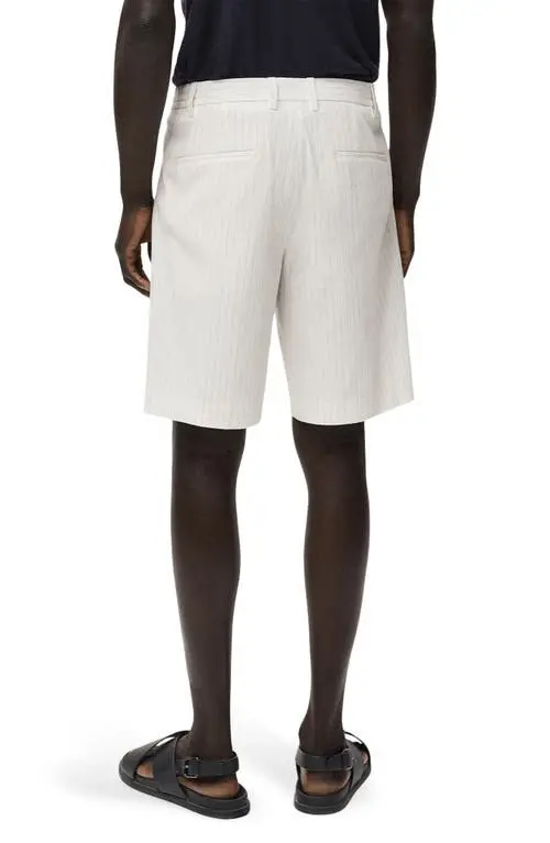 Mango Slim Fit Stretch Cotton Chino Shorts - Off White