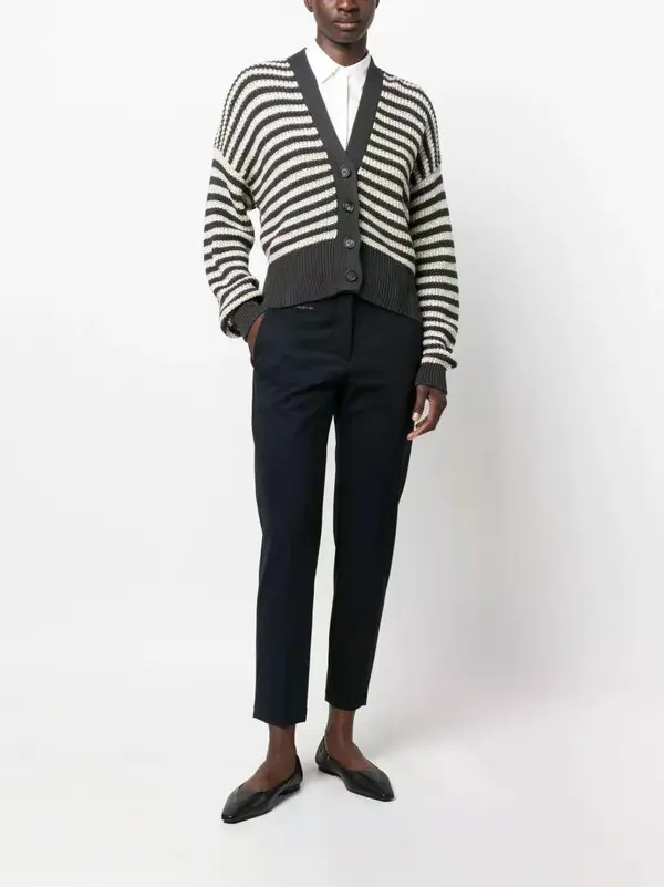 Brunello Cucinelli Monili Bead-embellished Cropped Trousers