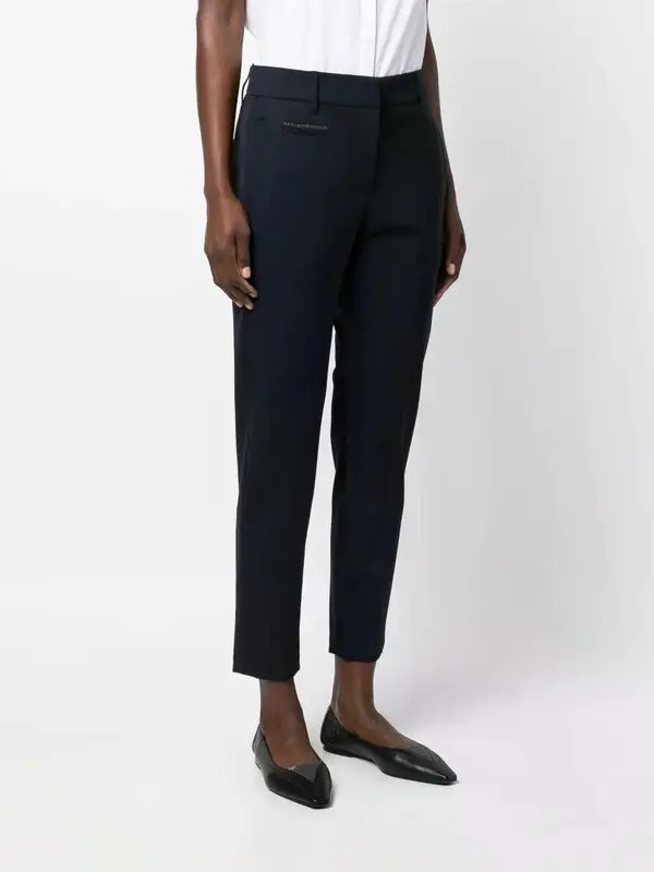 Brunello Cucinelli Monili Bead-embellished Cropped Trousers