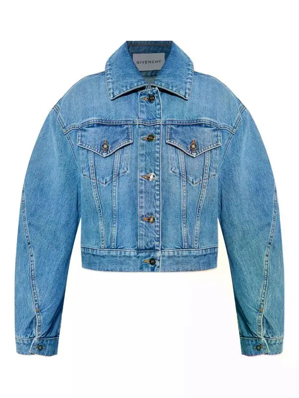 Givenchy Puffed-sleeve Denim Jacket - Blue