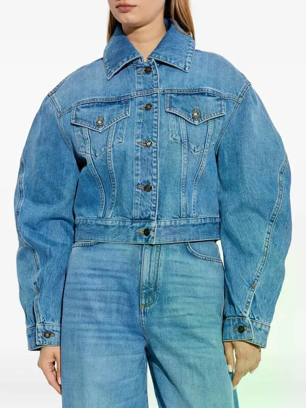 Givenchy Puffed-sleeve Denim Jacket - Blue