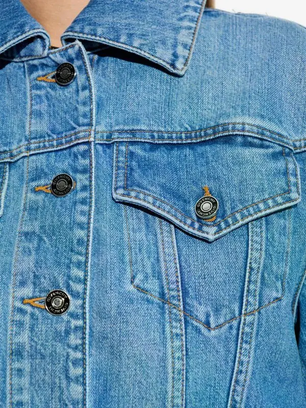 Givenchy Puffed-sleeve Denim Jacket - Blue