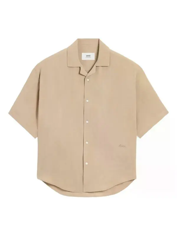AMI Paris Camp Short-sleeved Shirt - Brown