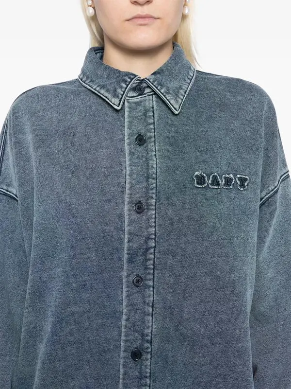 A BATHING APE Logo Patch Long-sleeved Shirt