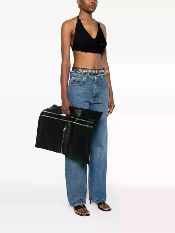 Alexander Wang Double-zip Leather Clutch - Black