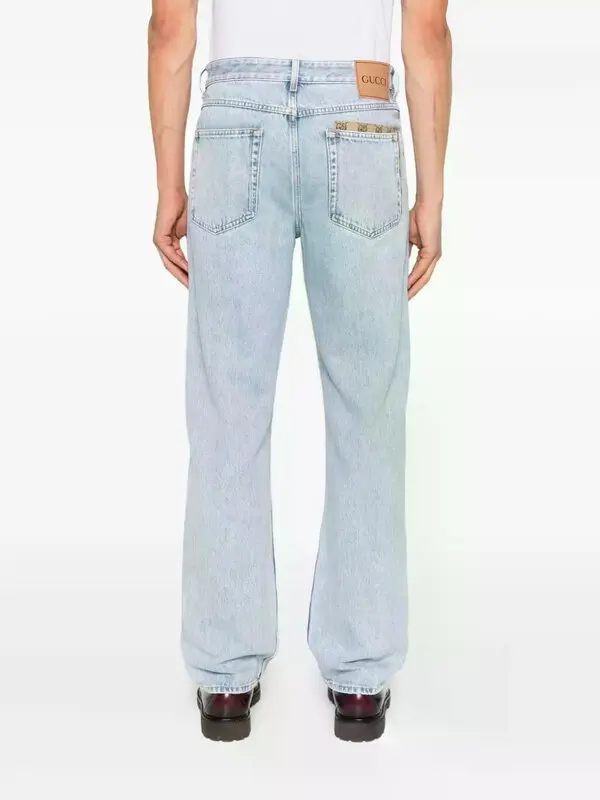 Gucci Gg Canvas Insert Jeans