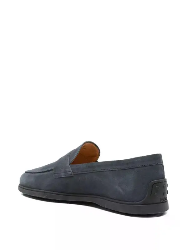 TOD'S Penny-bar Suede Loafers - Blue