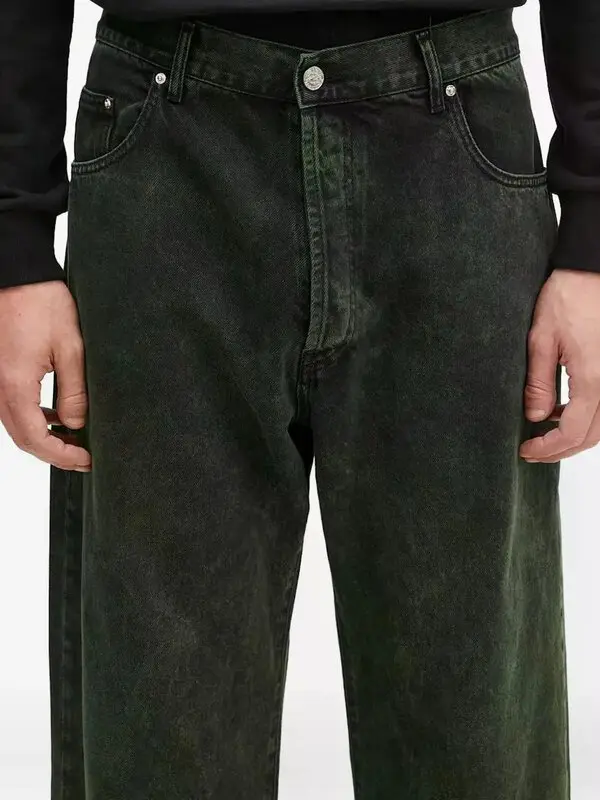 Aries Logo-patch Straight Leg Jeans
