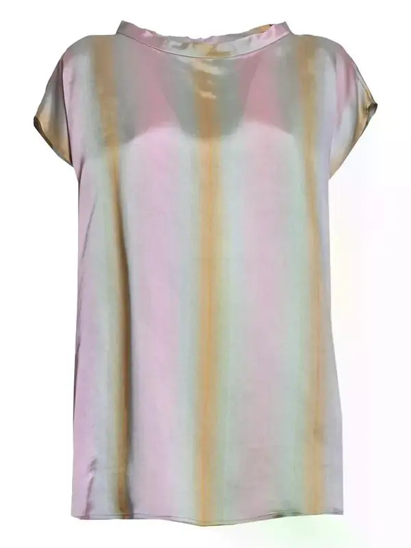 Aspesi Stripe-print Short-sleeves Top
