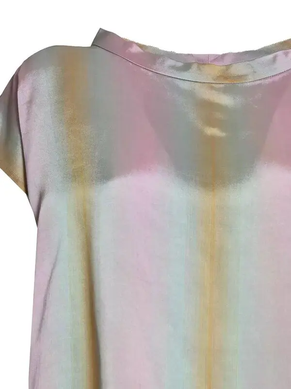 Aspesi Stripe-print Short-sleeves Top