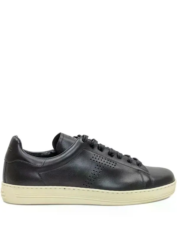 TOM FORD Perforated Leather Sneakers - Black