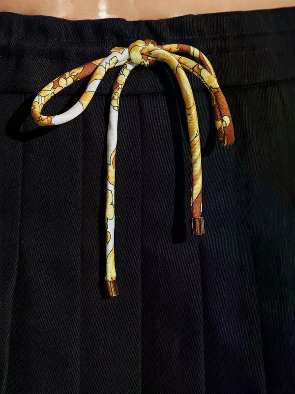 Versace Pleated Drawstring Skirt