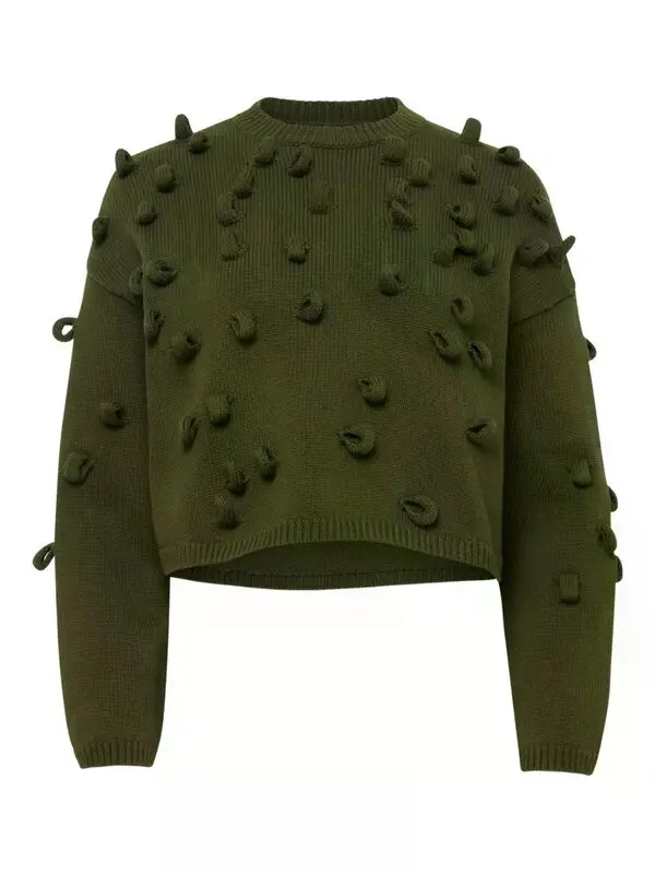 JW Anderson Textured Knitted Jumper - Green
